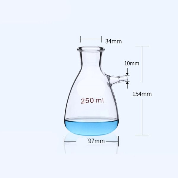 Suction filtration branch mouth borosilicate lab glassware