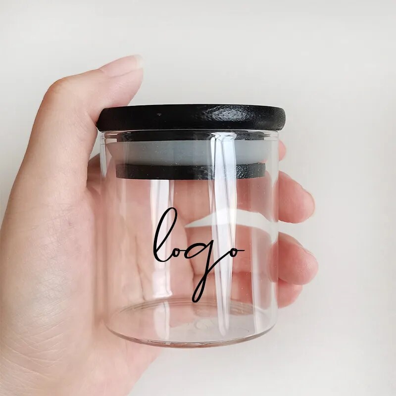Small cute glass kitchenware high borosilicate container