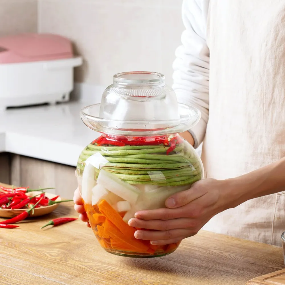 Glass container kimchi jar kitchen borosilicate containers