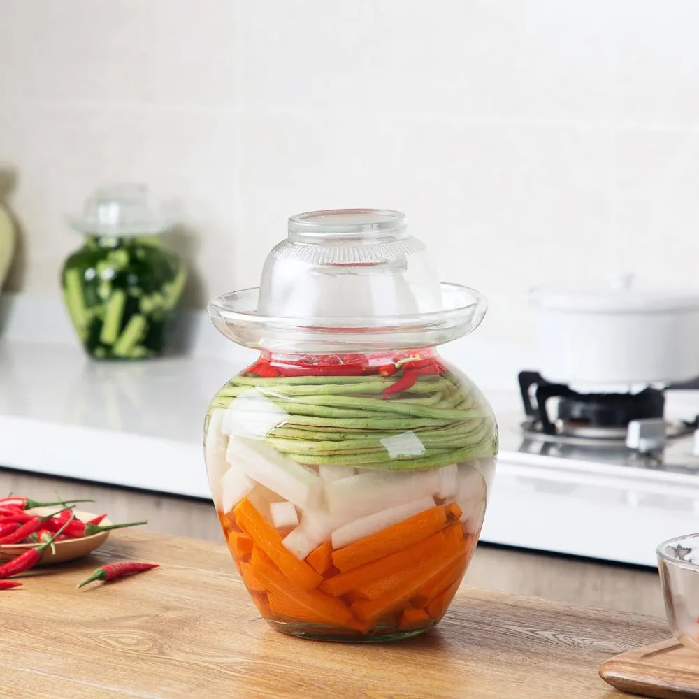 Glass container kimchi jar kitchen borosilicate containers