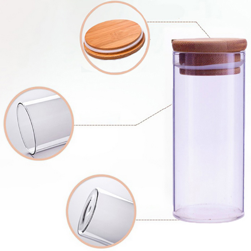 Small cute glass kitchenware high borosilicate container